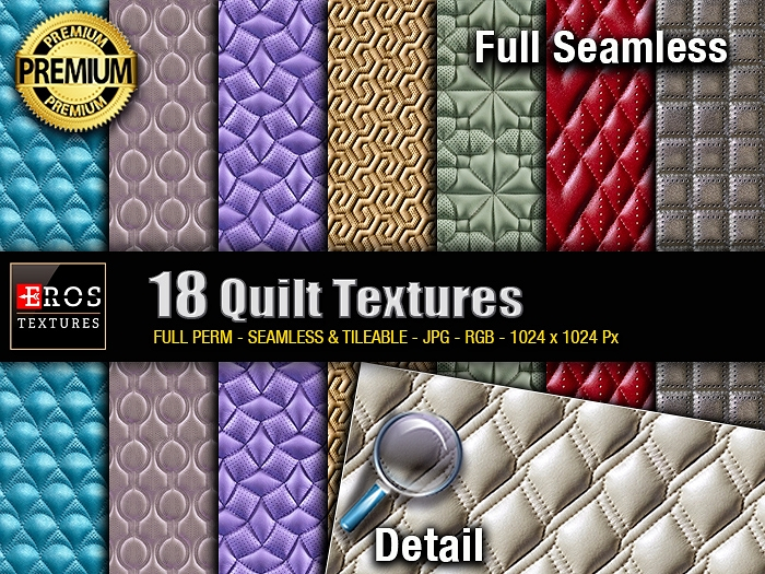 Second Life Marketplace - Quilt Leather Textures